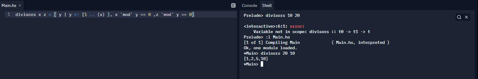 Solved This code gives the common divisors for two numbers. | Chegg.com