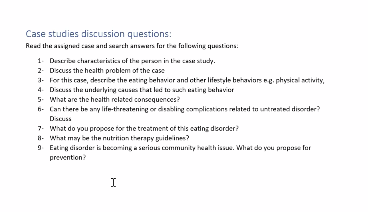Solved Anorexia Nervosa CASE REPORT Case of Mrs S, a | Chegg.com