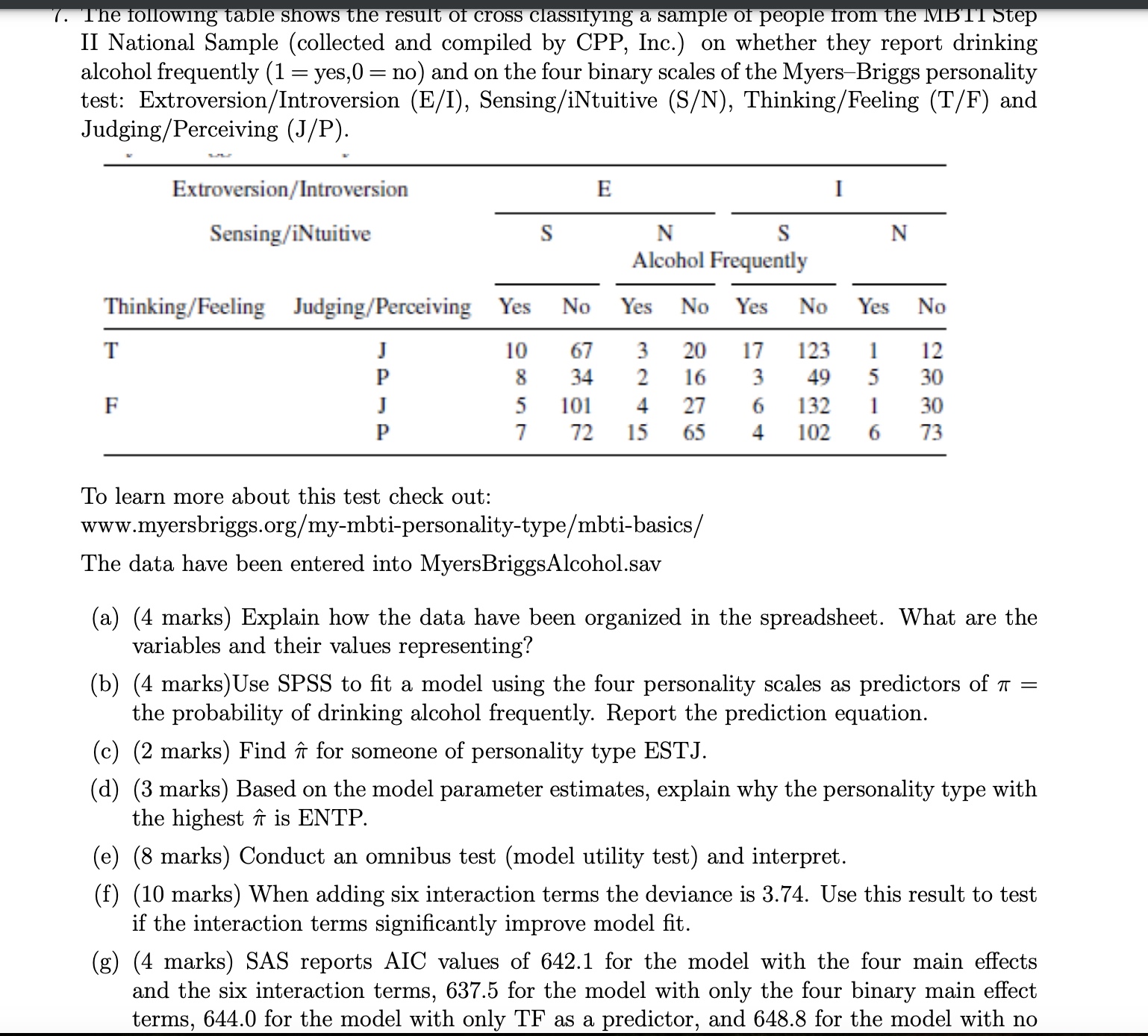The following table shows the result of cross | Chegg.com