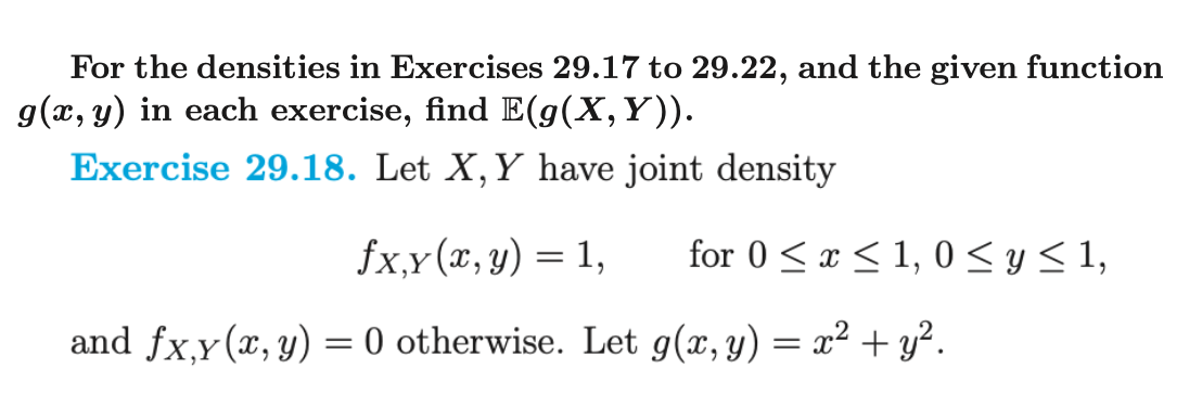 Solved For the densities in Exercises 29.17 to 29.22, and | Chegg.com