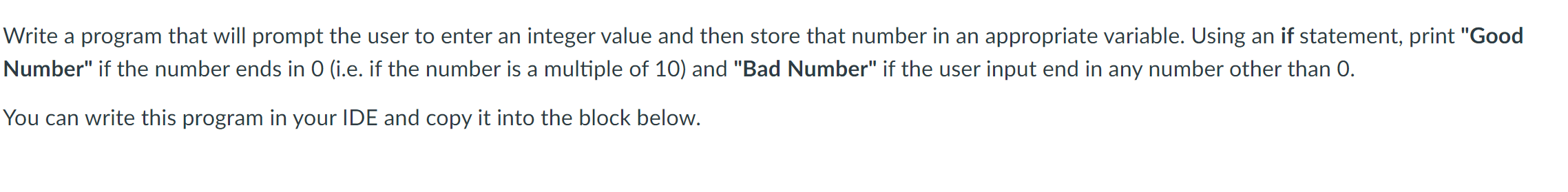 Solved Write A Program That Will Prompt The User To Enter An