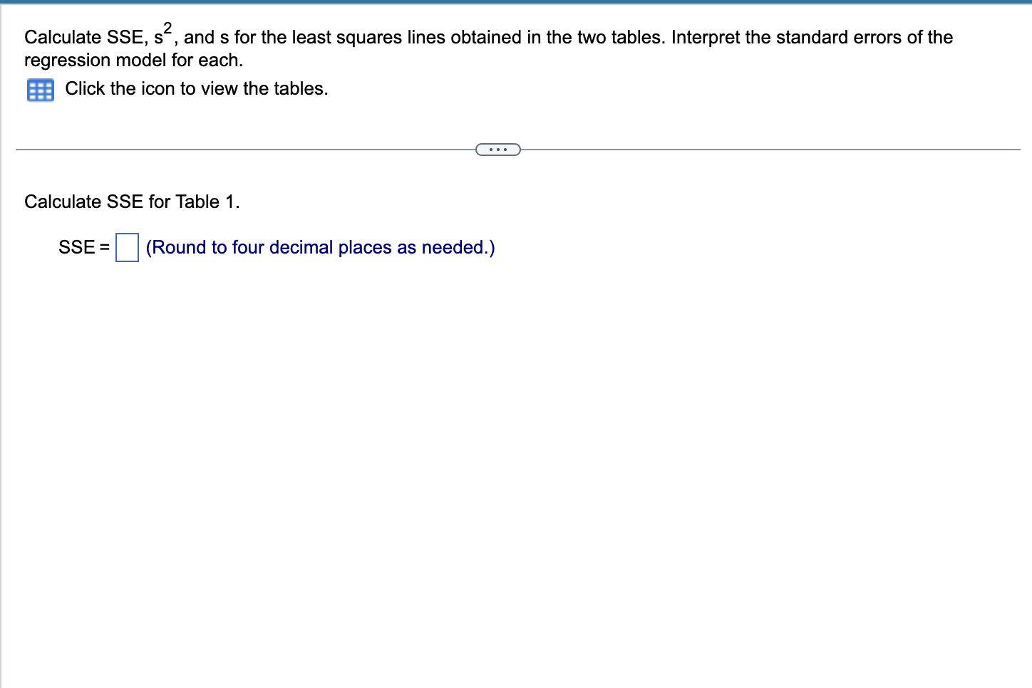 Solved Calculate SSE, s2, and s for the least squares lines | Chegg.com