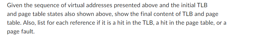 Solved Part a, /11 Assume a 16-entry direct-mapped TLB is | Chegg.com