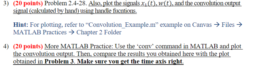 Solved 2.4-28 Use Eq. (2.37) to find the convolution of x(t) | Chegg.com