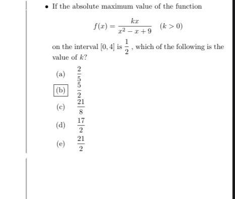 Solved - If the absolute maximum value of the function | Chegg.com