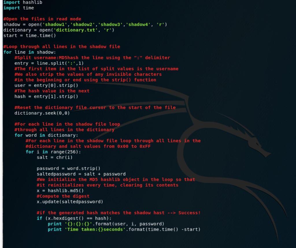 Solved Modify the script so that it cracks all the shadow | Chegg.com Solved Modify the script so that it cracks all the shadow | Chegg.com