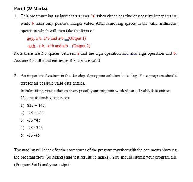 Solved Part 1 (35 Marks): 1. This programming assignment | Chegg.com