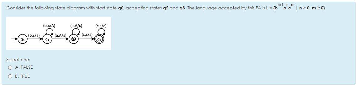 Solved n+1 nm Consider the following state diagram with | Chegg.com