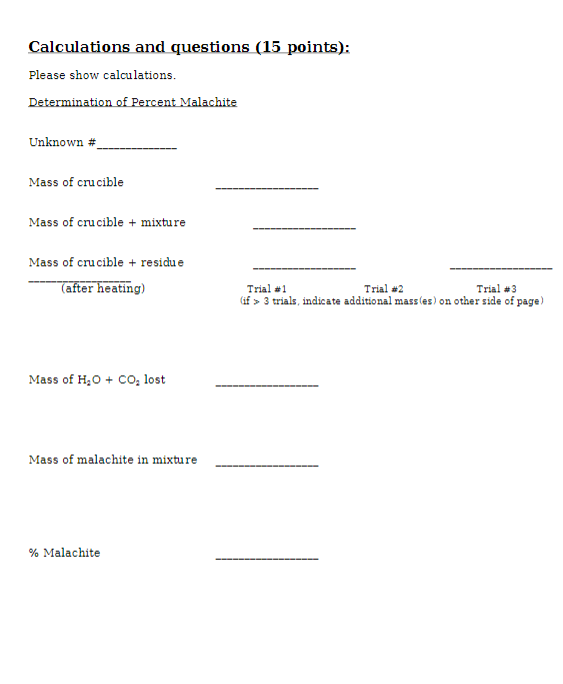 Solved Experimental Procedure CAUTION: Handle the hot | Chegg.com