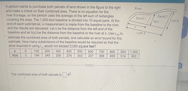 Solved A person wants to purchase both parcels of land shown | Chegg.com