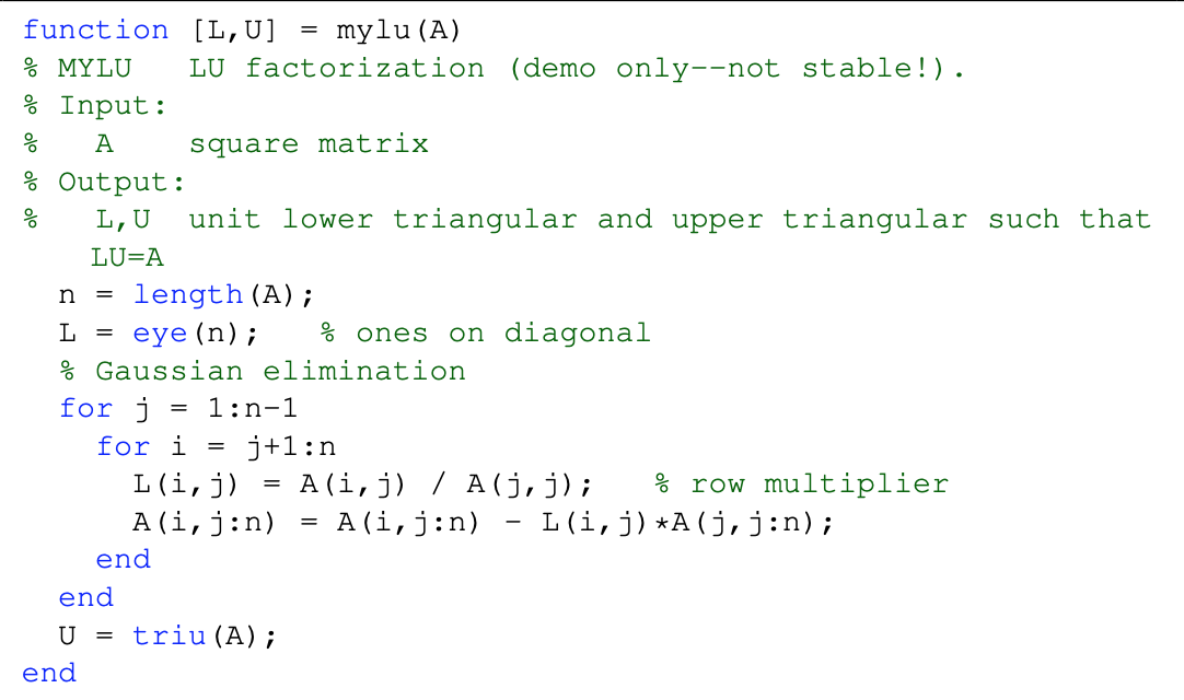 Solved 3. (FNC 2.4.6) When computing the determinant of a | Chegg.com