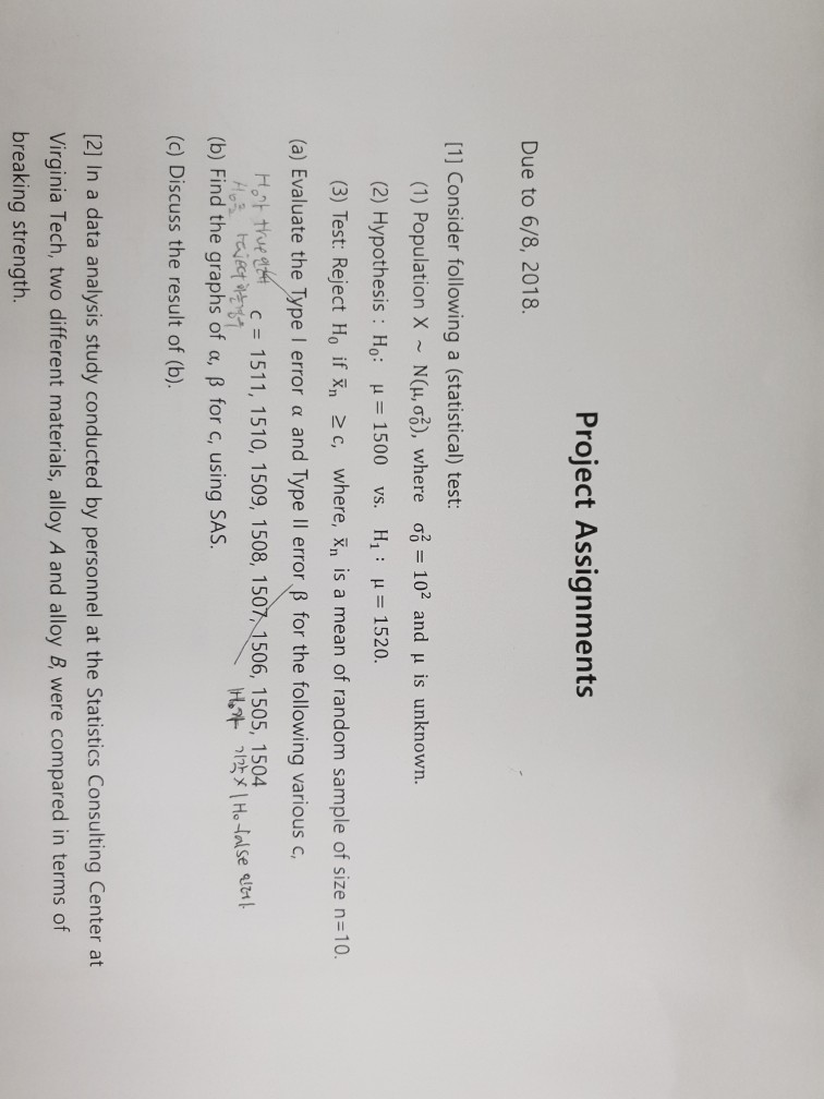 Solved Project Assignments Due to 6/8, 2018. [1] Consider | Chegg.com