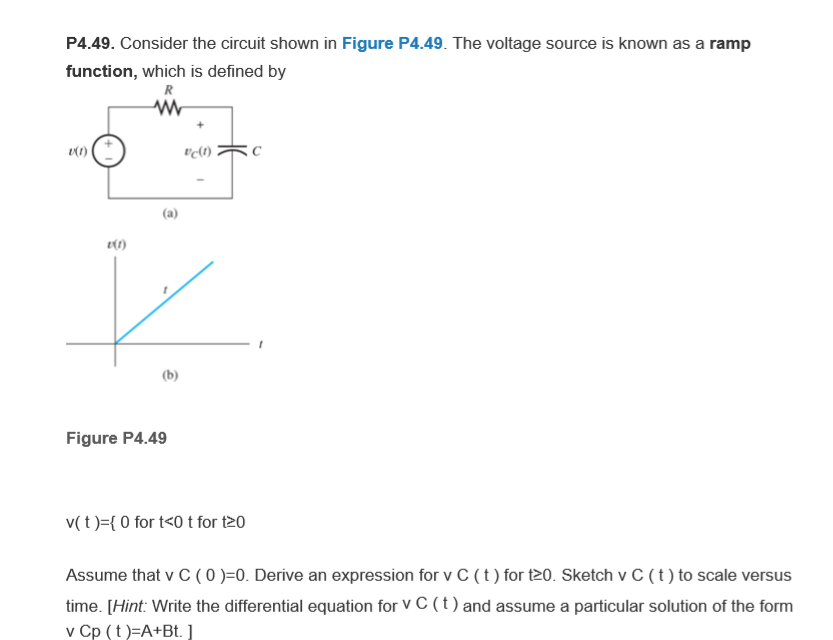 Solved P4.49. Consider the circuit shown in Figure P4.49. | Chegg.com