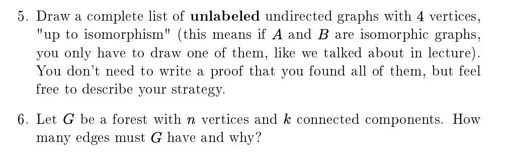 Part 1, Using Graph Theory concepts and applications, | Chegg.com