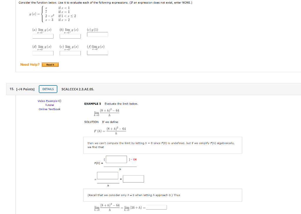 Solved Consider the function below. Use it to evaluate each | Chegg.com