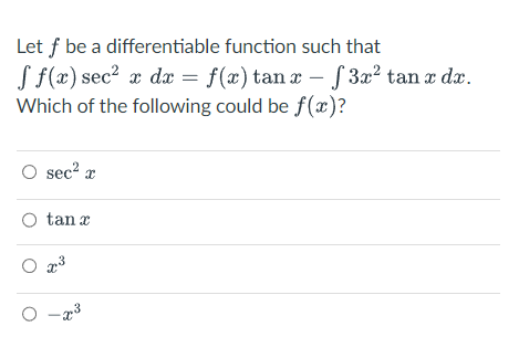 Solved Let f be a differentiable function such that | Chegg.com