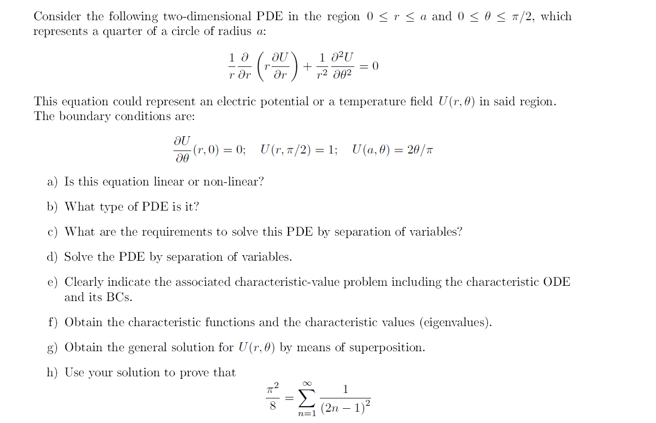 Solved Consider the following two-dimensional PDE in the | Chegg.com
