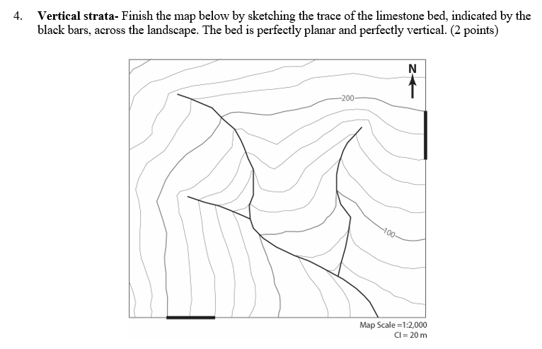 Solved 4. Vertical strata- Finish the map below by sketching | Chegg.com