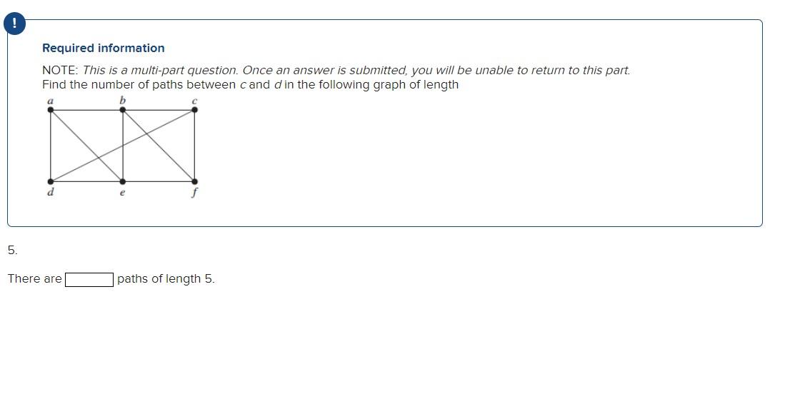 Solved Required information NOTE: This is a multi-part | Chegg.com