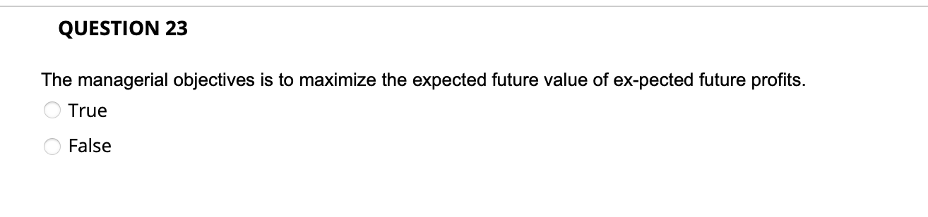 Solved The managerial objectives is to maximize the expected | Chegg.com