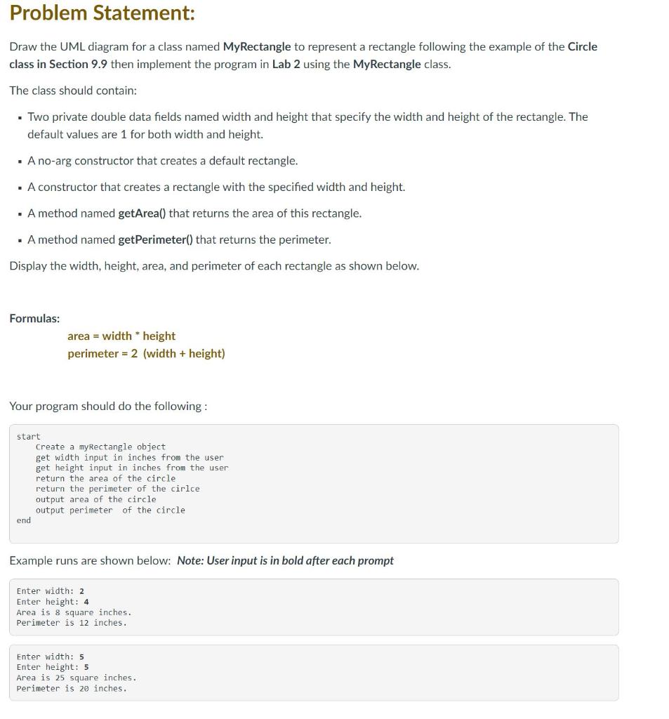 Solved Problem Statement: Draw the UML diagram for a class | Chegg.com