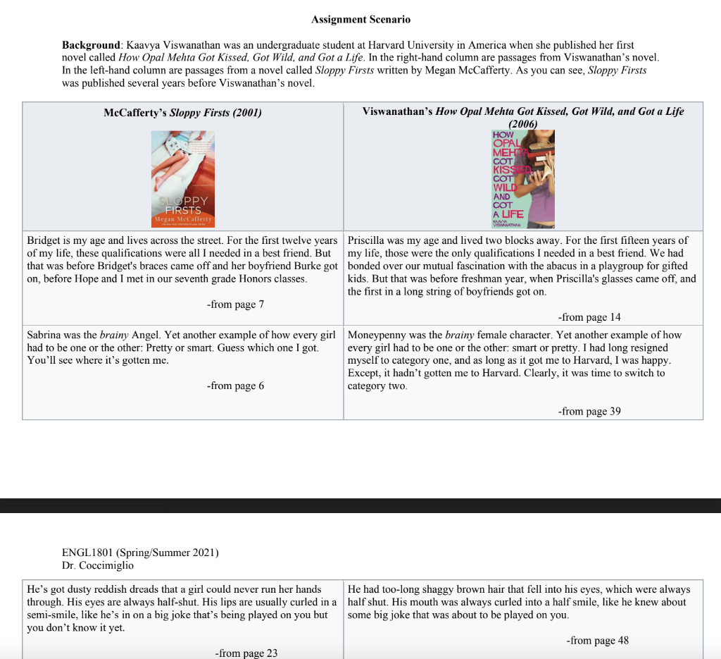 Identify which type of plagiarism from the “Thirteen | Chegg.com