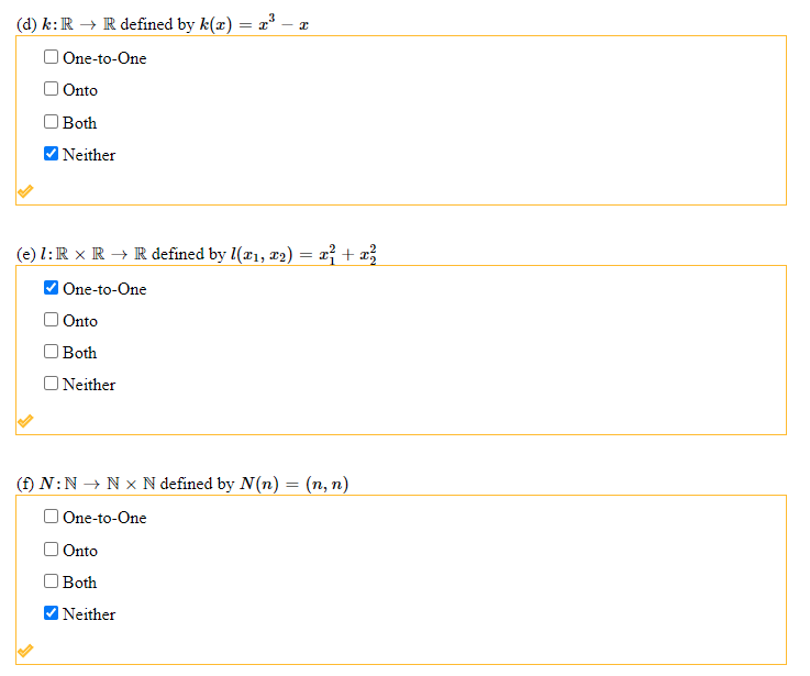 Solved = (a) f: R + R defined by f(x) = ?? One-to-One Onto | Chegg.com