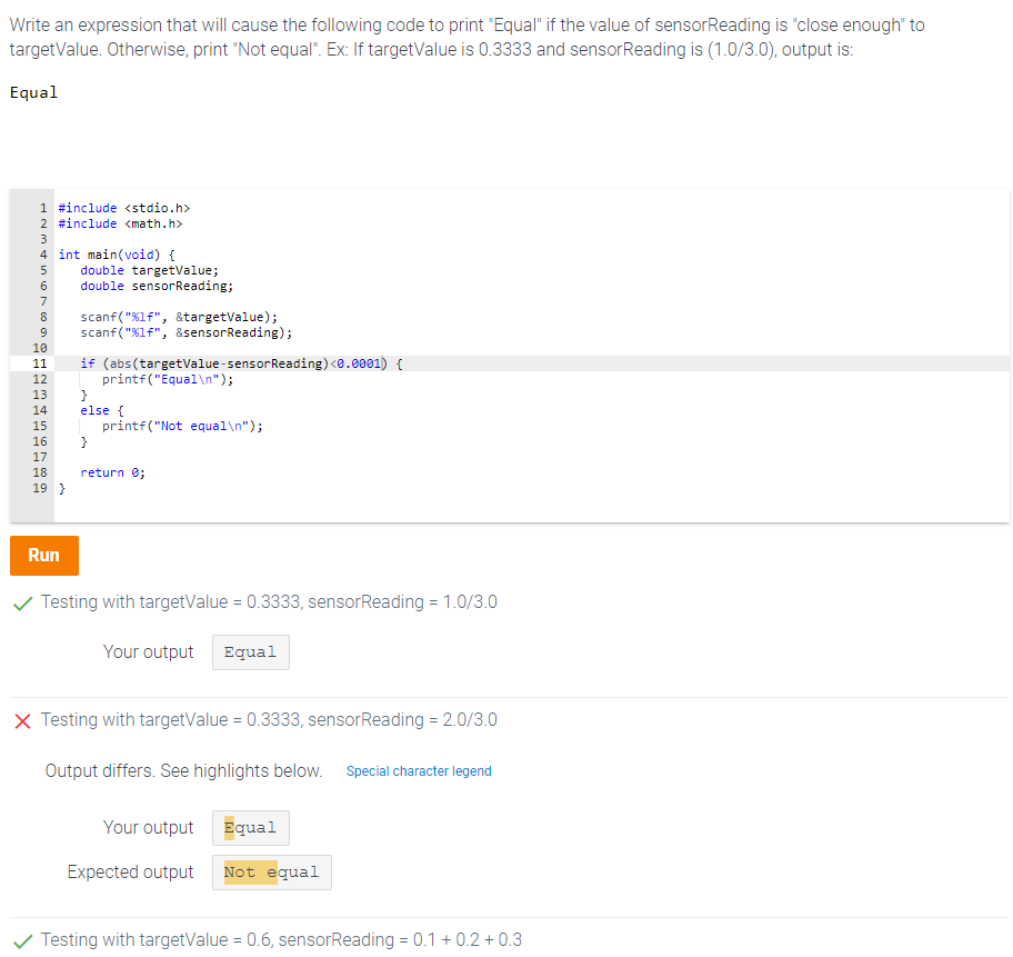 Solved c programming it works for 1 but fails for second any | Chegg.com