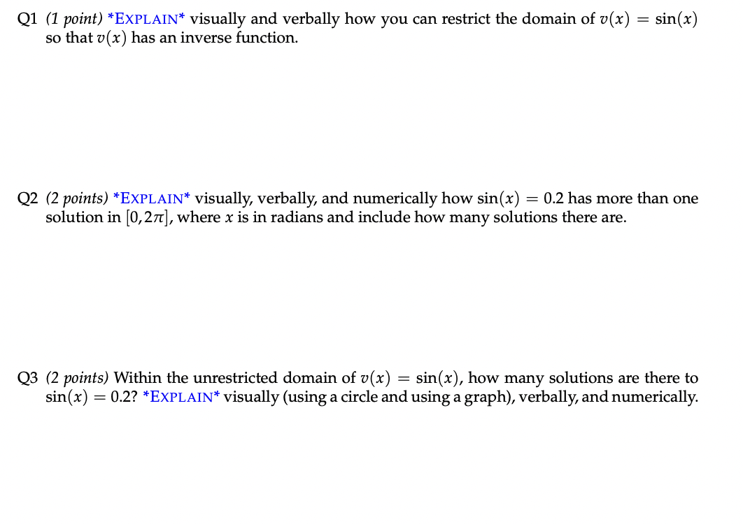 Solved = Q1 (1 point) *EXPLAIN* visually and verbally how | Chegg.com