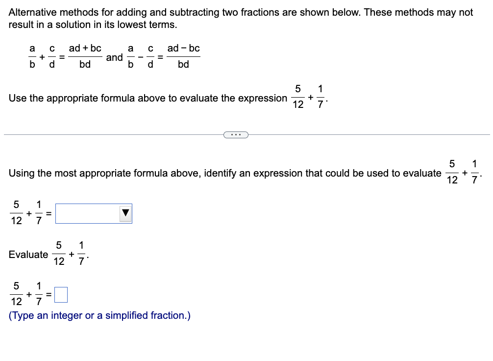 Solved Alternative methods for adding and subtracting two | Chegg.com