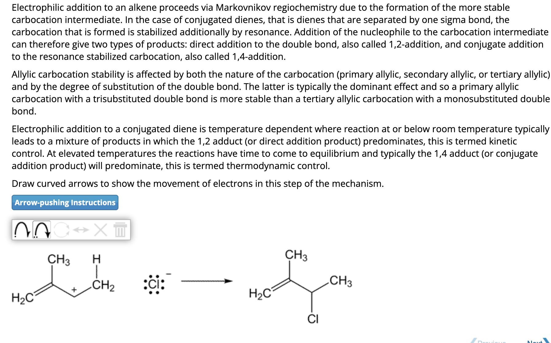 Solved Electrophilic addition to an alkene proceeds via | Chegg.com