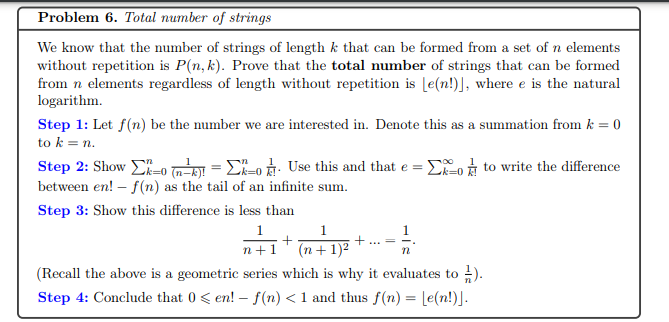 Solved Problem 6. Total number of strings We know that the | Chegg.com