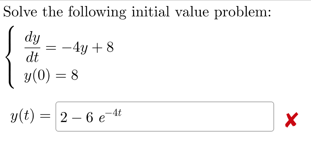Solved Solve The Following Initial Value Problem 4742