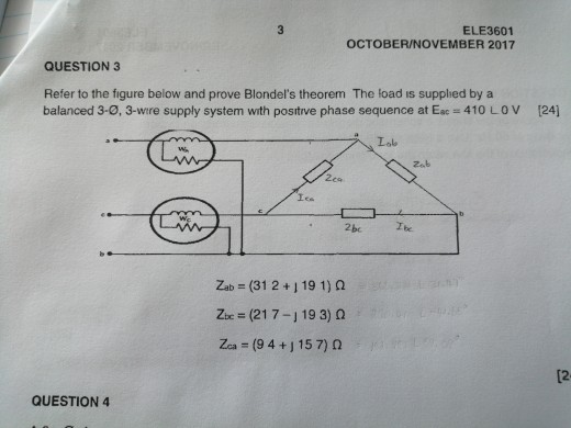 Solved ELE3601 OCTOBER/NOVEMBER 2017 QUESTION 3 Refer to the | Chegg.com