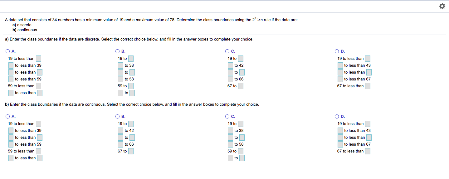 Solved A data set that consists of 34 numbers has a minimum | Chegg.com