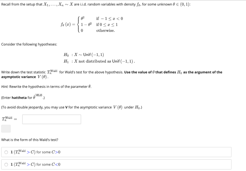 Recall from the setup that X1 , . . . , Xn ~ X are | Chegg.com