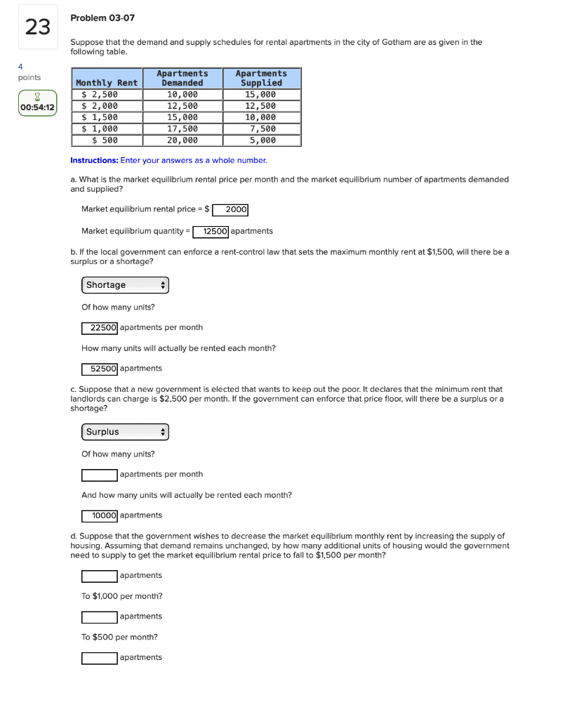 Solved Problem 03-07 Suppose that the demand and supply | Chegg.com