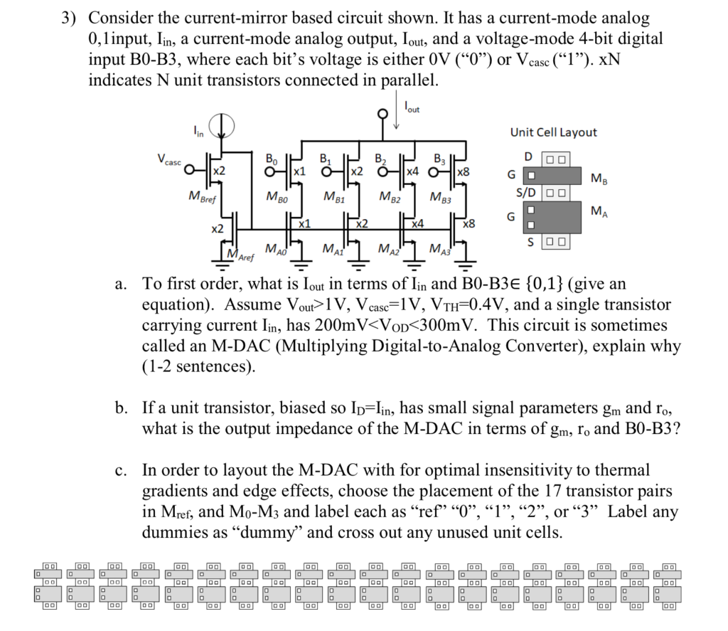 3) Consider the current-mirror based circuit shown. | Chegg.com