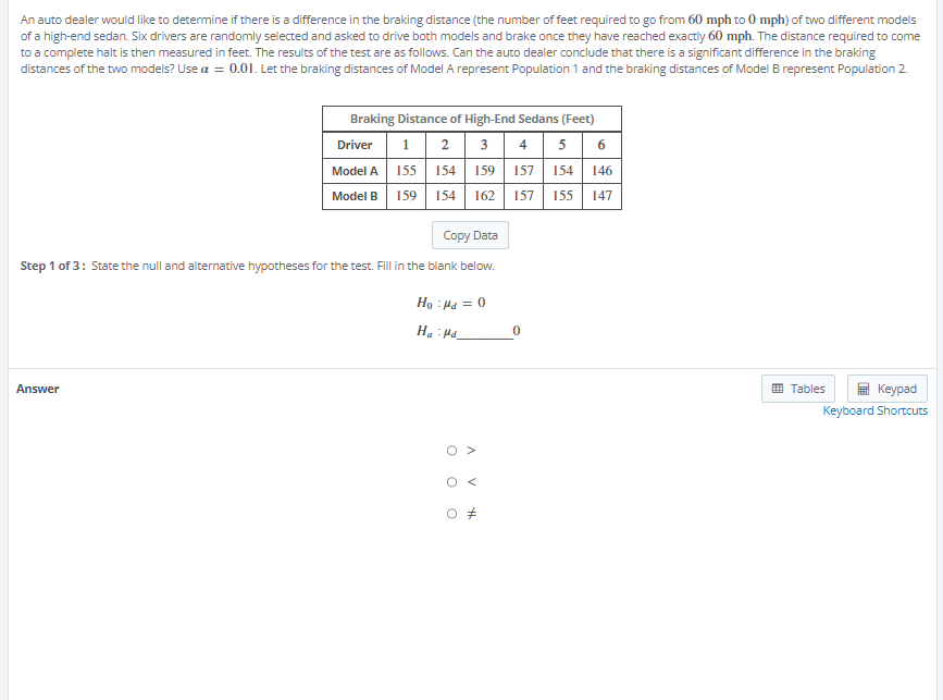 Solved 1: State the null and alternative hypotheses for the | Chegg.com