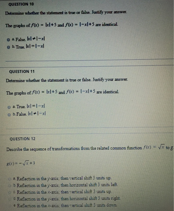 Solved QUESTION 8 Describe the sequence of transformations | Chegg.com