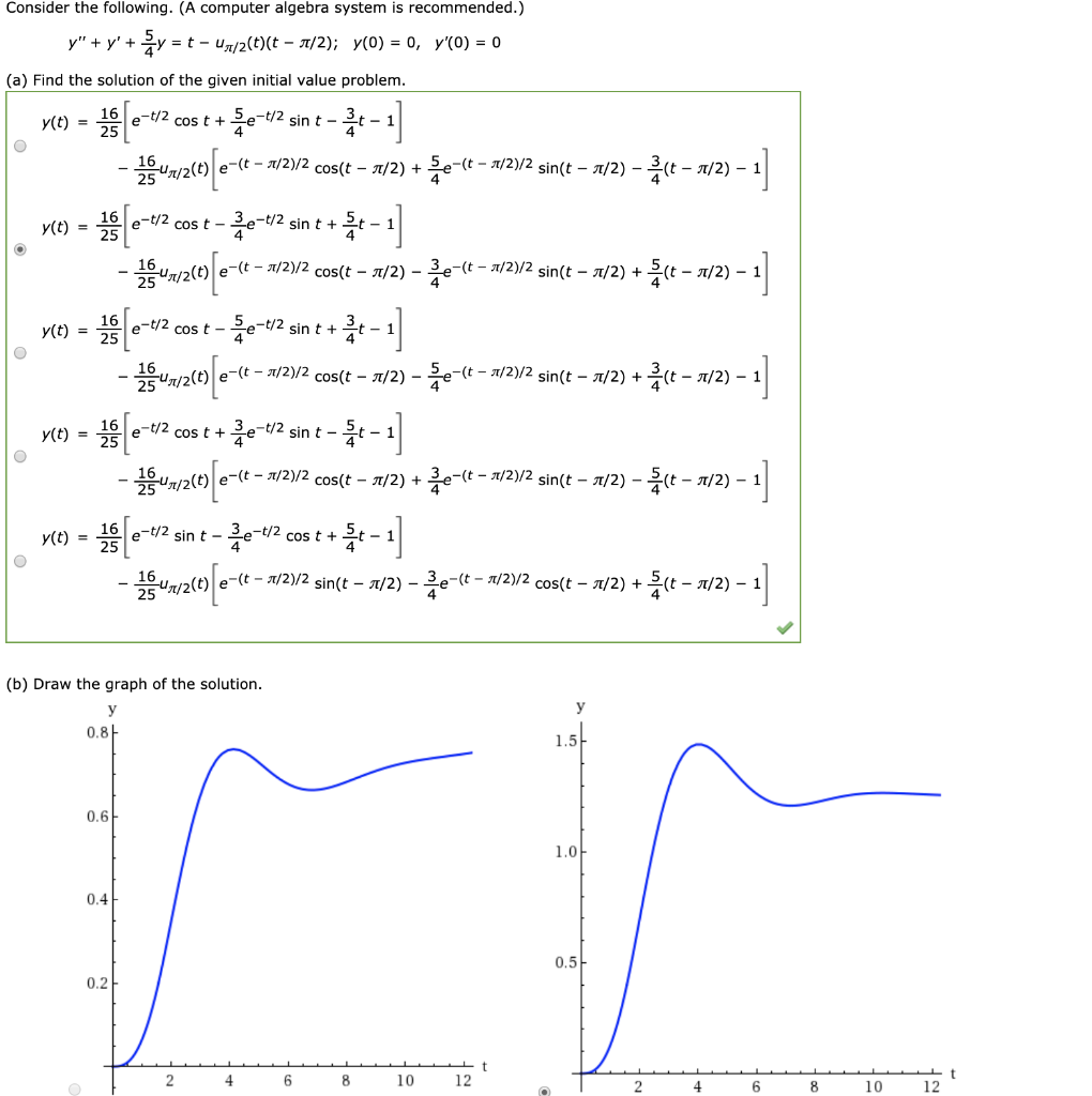 Solved Consider the following. (A computer algebra system is | Chegg.com