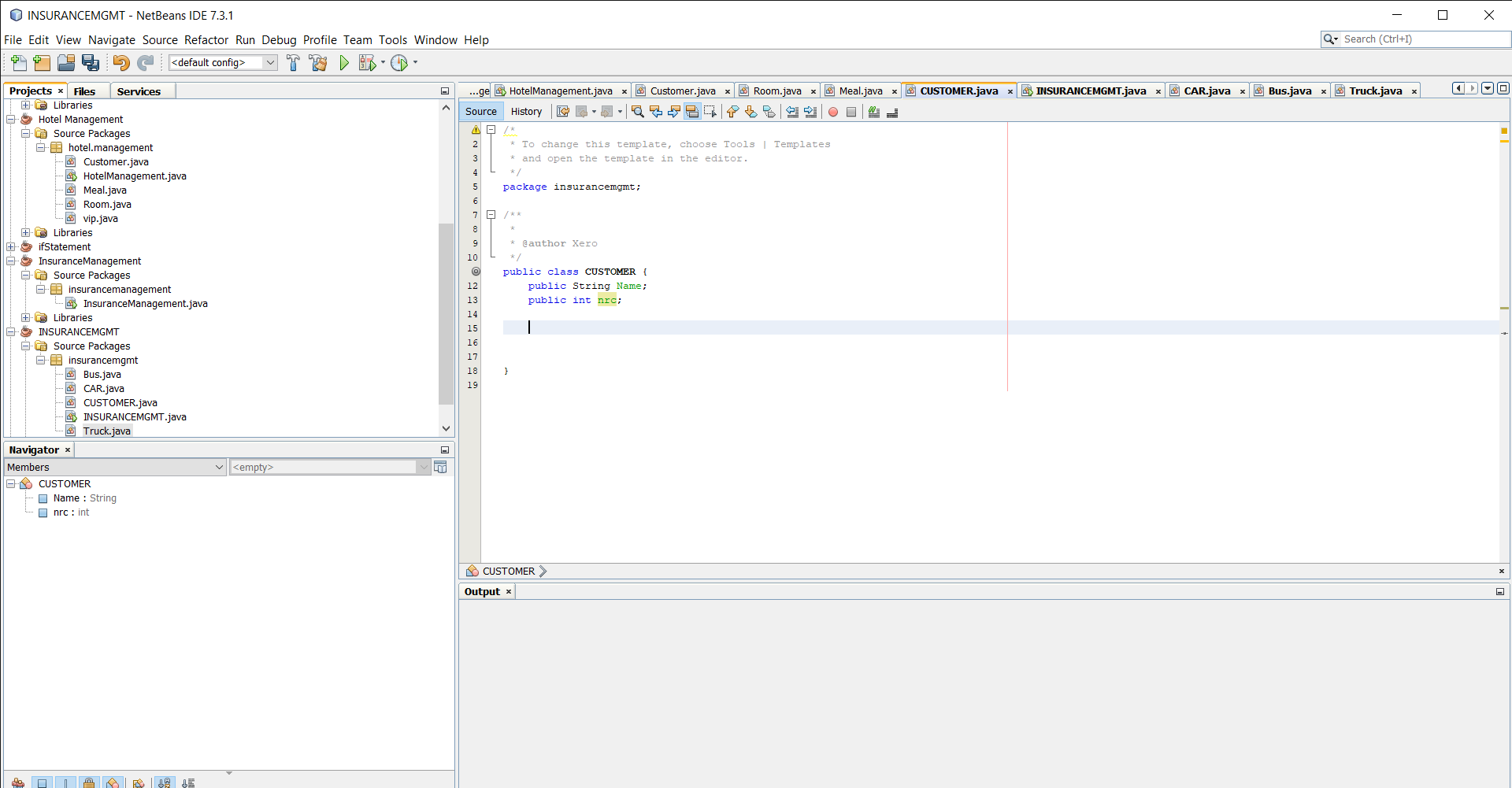 Solved 1. Create a Java Project Which Manages operations in | Chegg.com
