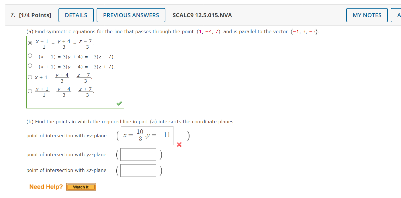 Solved 7. [1/4 Points] DETAILS PREVIOUS ANSWERS SCALC9 | Chegg.com