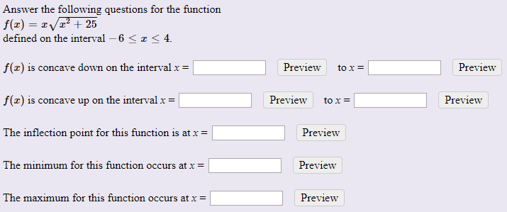 Solved Answer the following questions for the function f(1) | Chegg.com