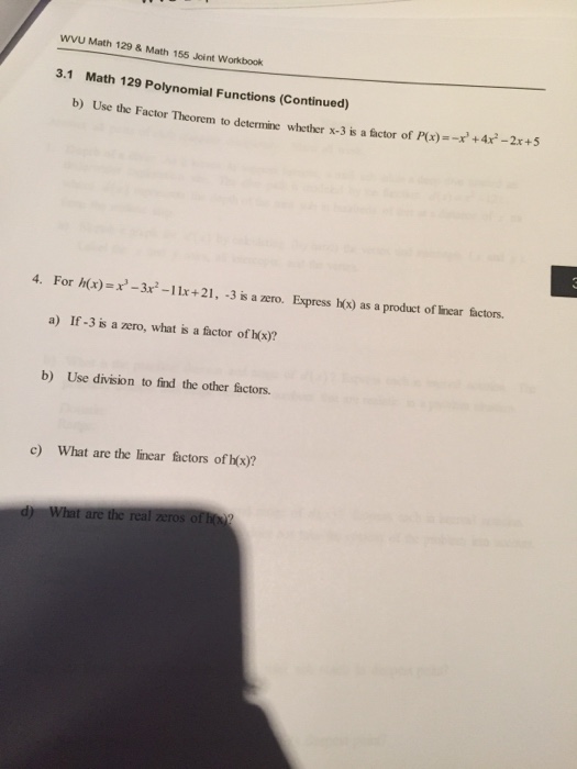 Solved wVu Dept. of Mathematics WVu Math 129 & Math 155 | Chegg.com