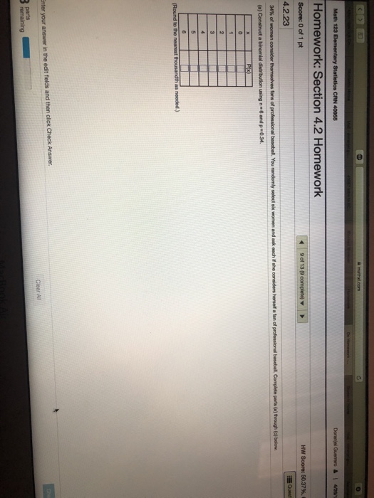 Solved Homework Section 4 2 Homework 4 9 Of 13 9 0 Of 1 Pt