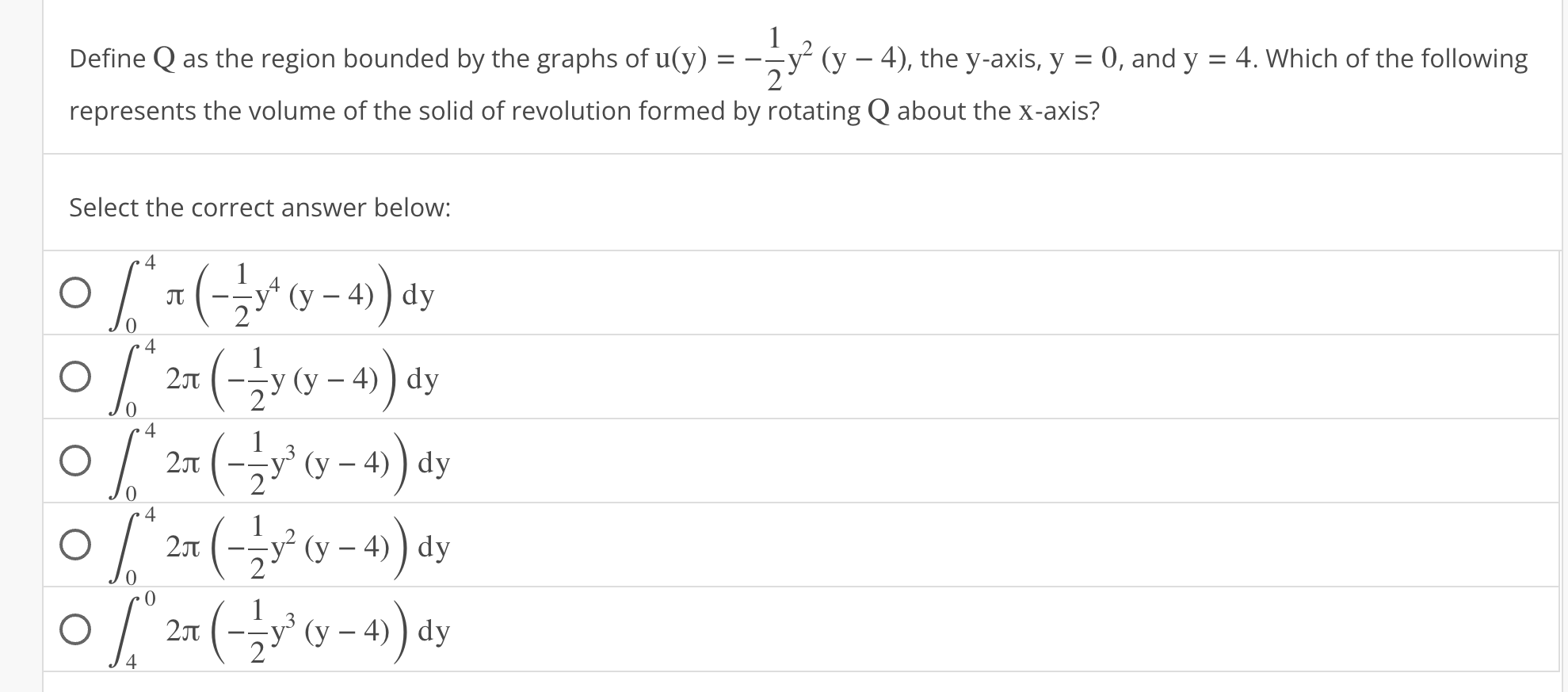 Solved Define Q as the region bounded by the graphs of | Chegg.com