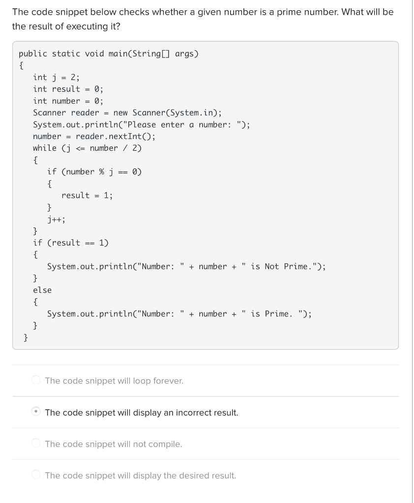 Solved The following segment of code int i = 7; while (i > | Chegg.com