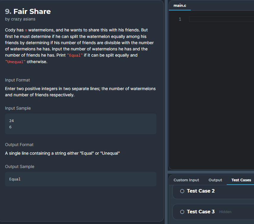 Solved main.c Test Case 1-Input is 36 8 and | Chegg.com