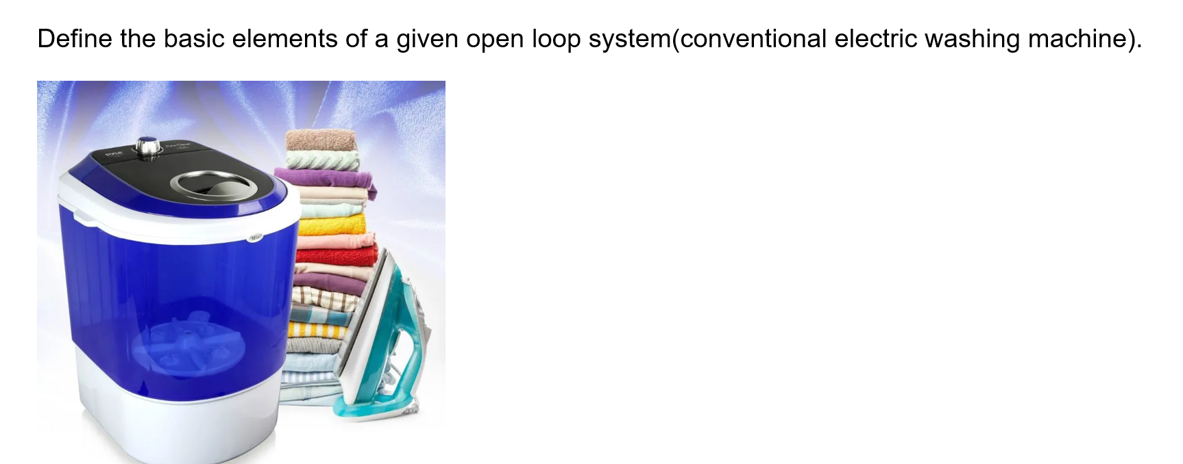 Solved Define the basic elements of a given open loop | Chegg.com